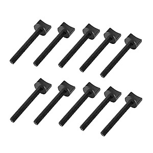 uxcell 1/4" x 2 Inches Thumb Screw Bolt Hand Driven Spade Plastic Screws British Standard Thread for RC Model Aircraft 10 Pcs