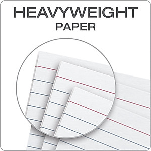 Oxford Heavyweight Ruled Index Cards, 3" x 5", White, 100 Per Pack (63500)