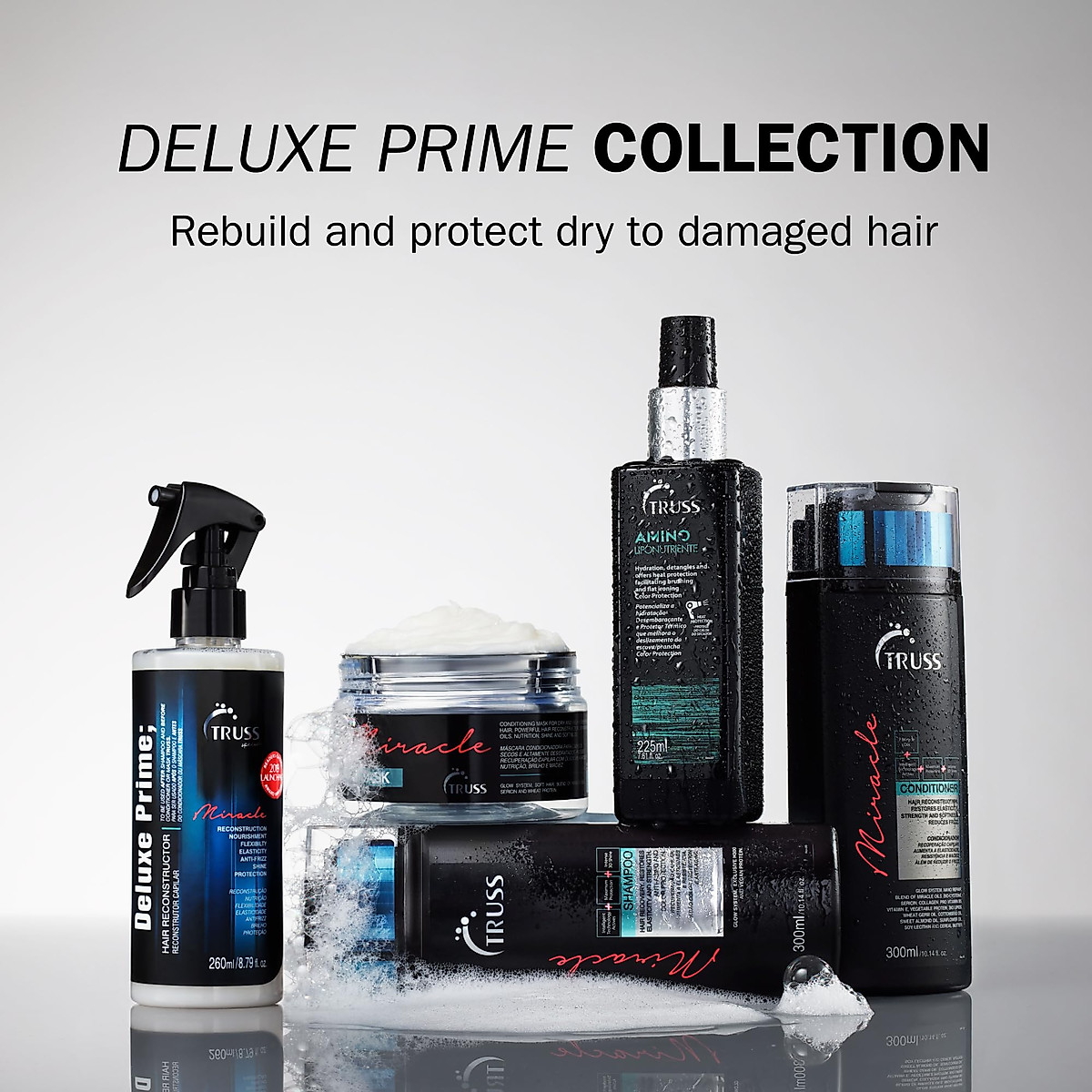 TRUSS Professional Miracle Mask - Hydrating Hair Mask + Full Protein Hair Treatment for Frizz Control, Deep Moisture and Damage Repair - Detangle + Protect with Natural Proteins + Keratin (8.8 oz)