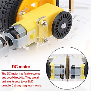 MakerFocus DIY Robot Car Smart Chassis Kit with Speed Encoder 4 Wheels 2 Layer for Ar duino UNO MEGA2560 MEGA1280 51 Microcontroller Board