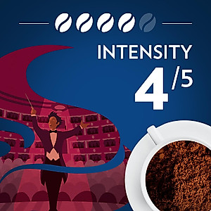 Lavazza Intenso Ground Coffee Blend, 12-Ounce Bag, Non-GMO, Full-bodied dark roast with flavor notes of Chocolate for a bold, rich result