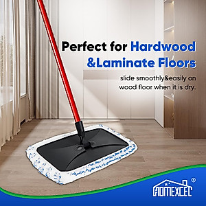 HOMEXCEL Reusable Microfiber Mop Pads Compatible with O-Cedar Hardwood Floor'N More Microfiber Mop-Mop Head Pads Refills for Wet and Dry Use-2 Pack