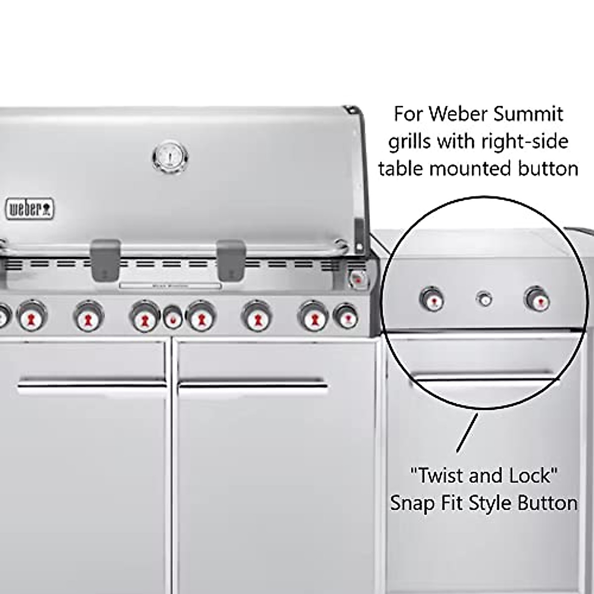 Weber 81316 1.5" Twist and Lock Ignition Module Button