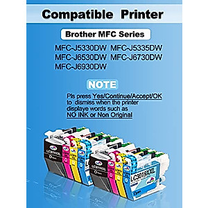 KINGWAY Compatible LC3019 Ink Cartridges Replacement for Brother LC3017 LC3019 XXL use with Brother MFC-j5330DW MFC-J6930DW MFC-J6530DW MFC-J5335DW MFC-J6730DW Ink Cartridges, 8 Pack