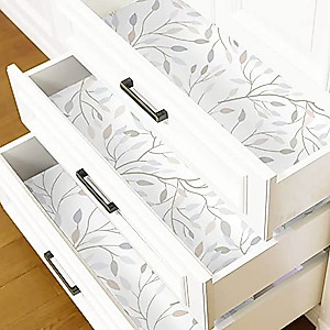 Heroad Brand Boho Peel and Stick Wallpaper Leaf Contact Paper Peel and Stick Floral Removable Wallpaper Self Adhesive Wallpaper for Walls Cabinets Shelf Liner Thicken Vinyl Roll 15.5” x 118”