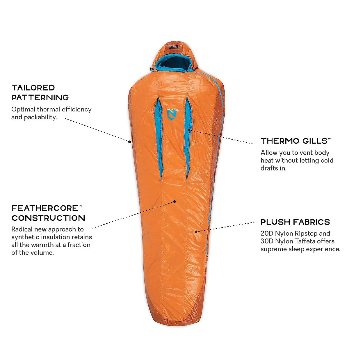 Nemo Kyan Mummy Sleeping Bag, 35 Degree, Regular