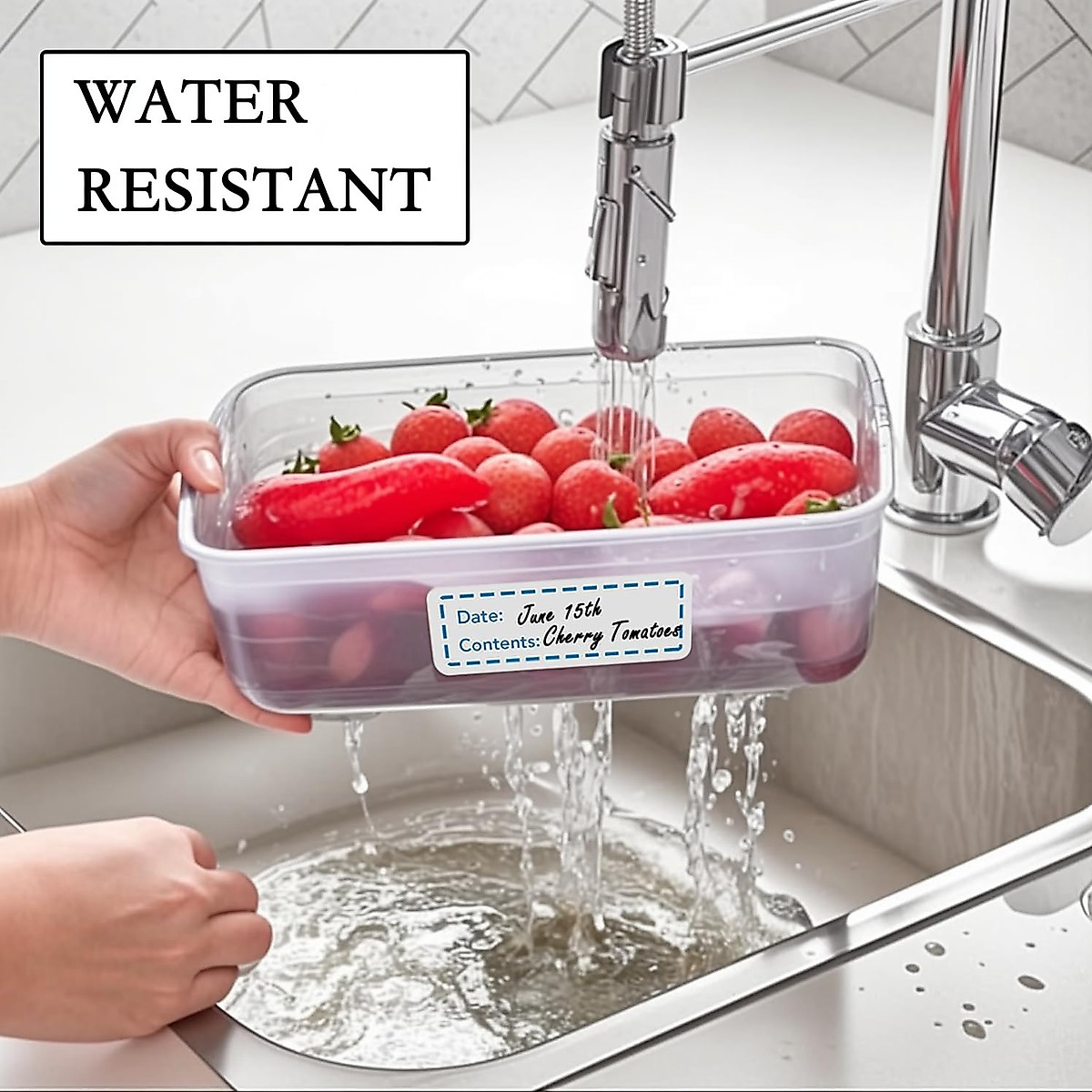 Removable Food Freezer Labels, 375pcs 1 x 3 inch Self-Adhesive Food Storage Stickers, Easy Clean Refrigerator Freezer Paper Label ,4 Colors Food Labels 3 Rolls