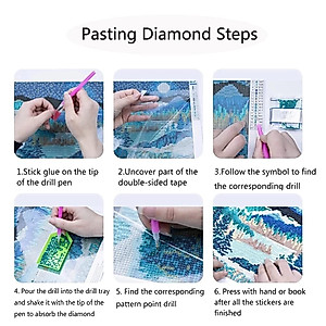 6 Pack Diamond Painting Kits for Adults - Diamond Art Packs Kits for Adults Beginner, DIY Full Drill Diamond Dots Paintings with Diamonds Sets Gem Art and Crafts for Adults Wall Decor 11.8x15.7inch