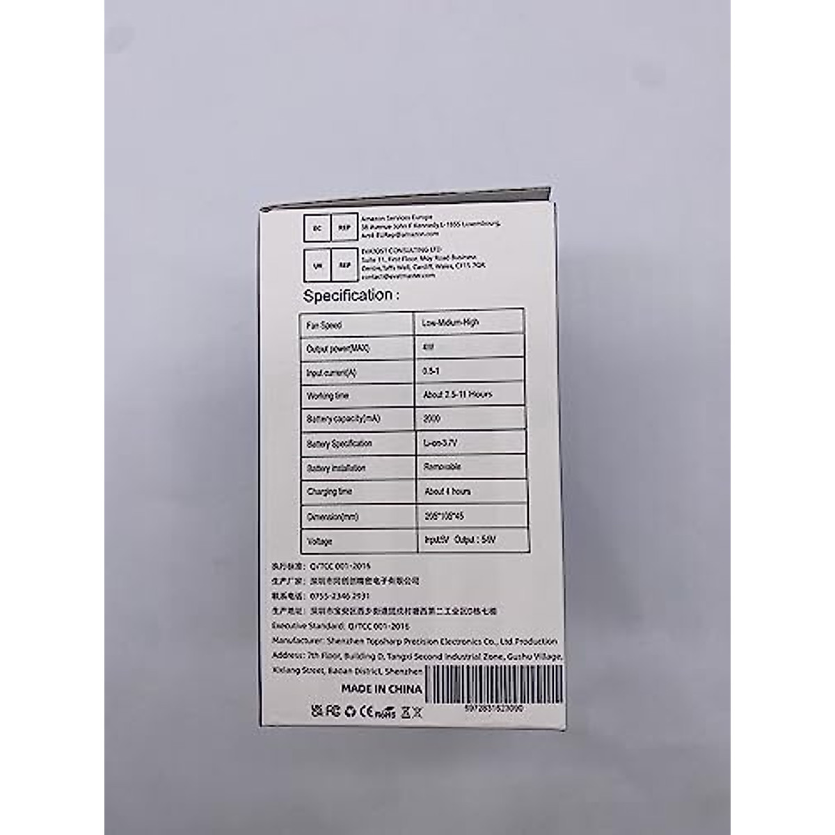 HandFan Portable Handheld Fan, Mini Personal Fan, Battery Operated Cooling Rechargeable Fan, 180° Foldable Small Hand Fan, USB Powered, for Home, Office, Outdoor, Hiking, Travel, Stroller