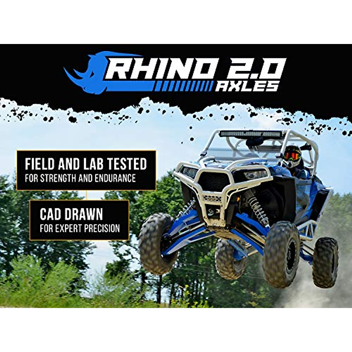 SuperATV Heavy Duty Rhino 2.0 Rear CV Axle for 2019-2022 Honda Talon 1000R | 1 REAR Axle | 25% Stronger Than Stock! - 18-Month Warrant