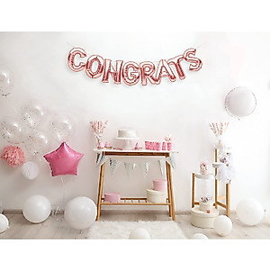 Big Congrats Balloon Rose Gold 16 inch Letters Banner Graduation Party Decorations Supplies