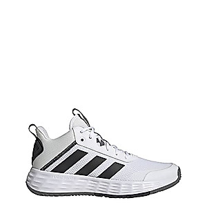 adidas Men's Own The Game 2.0 Basketball Shoe, White/Black/Grey, 9