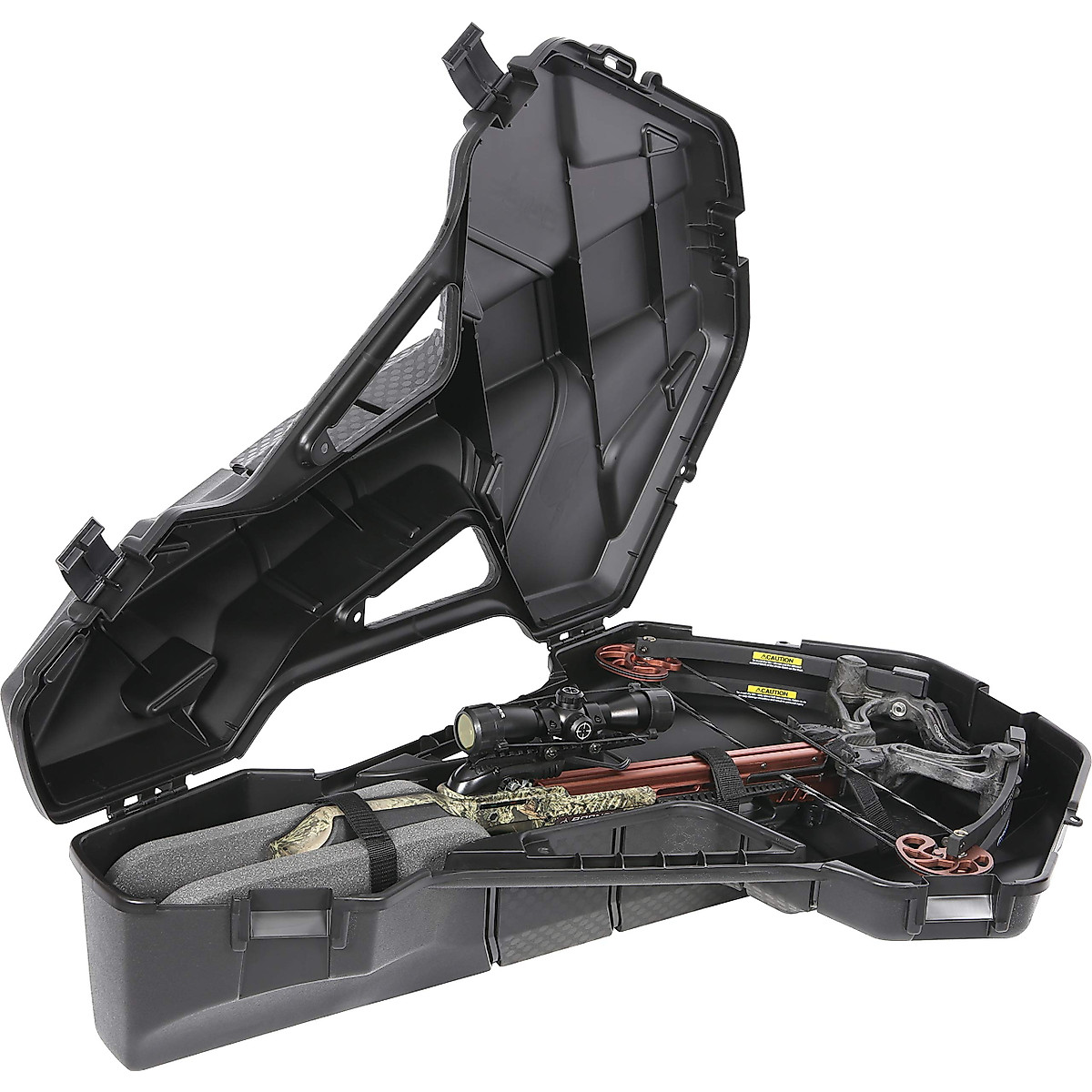 Plano Spire Crossbow Case, Black, Archery Bow Box Storage, Heavy-Duty Hard Crossbow Case for Optics and Quiver