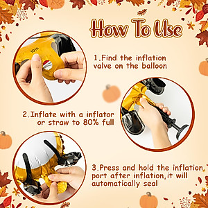 Xqumoi 30Pcs Fall Woodland Animals Foil Balloons Thanksgiving Party Decorations Supplies Forest Creatures Pumpkin Maple Leaves Mylar Helium Balloons for Baby Shower Birthday Autumn Harvest Decor