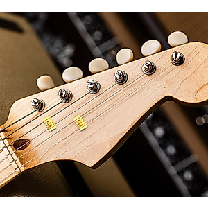 LifCratms 4Pack Guitar String Trees, Gold String Retainer Guides Compatible with Tele Guitar Stratocaster Strat with Mounting Screws