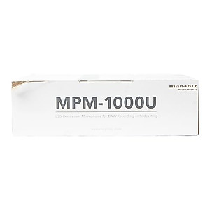Marantz Professional MPM-1000U | Large Diaphragm USB Condenser Microphone for Podcasting & Recording, Including USB Cable & Mic Clip, Black
