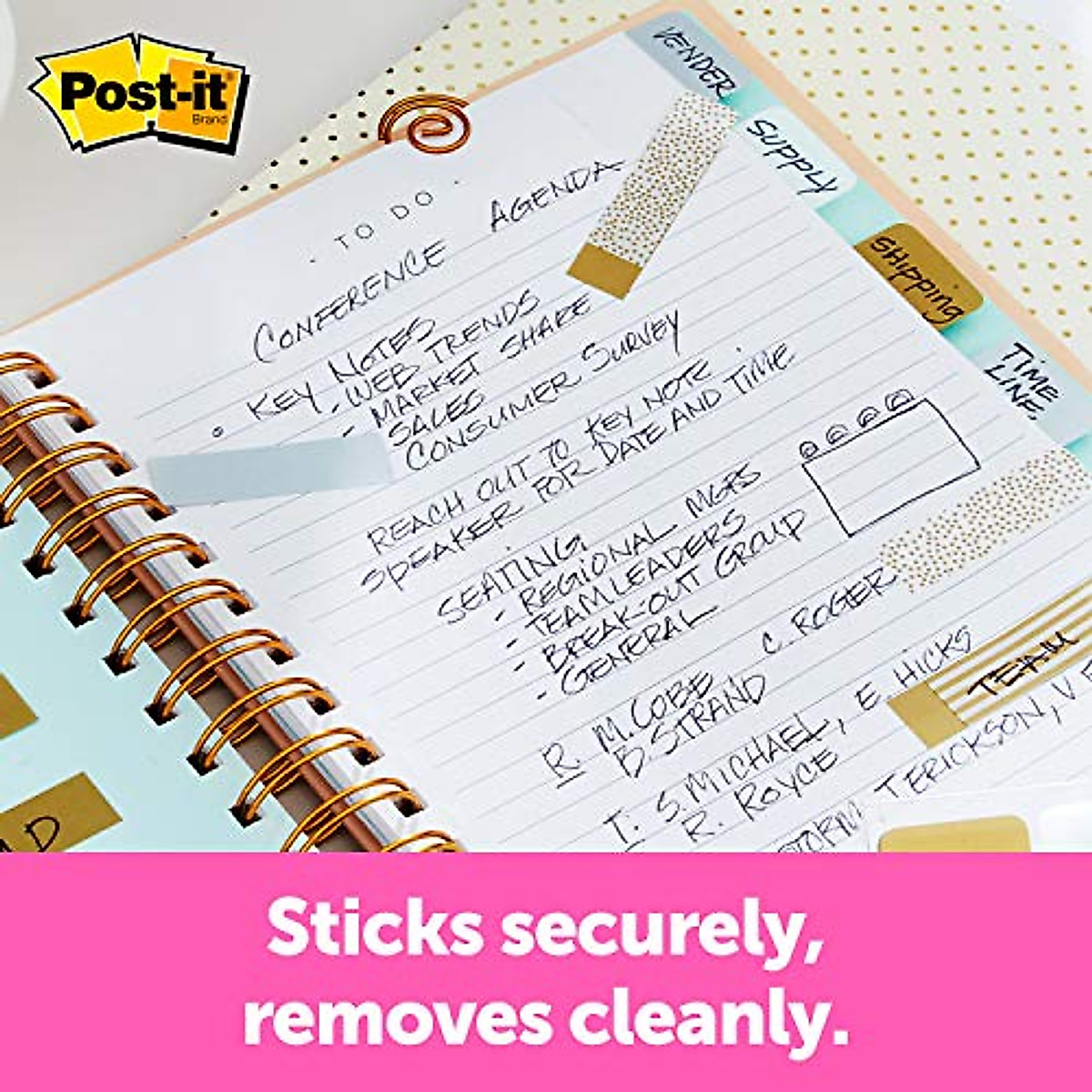 Post-it Flags, 100 Count, .47 in Wide, Assorted Metallic Designs (684-METAL)