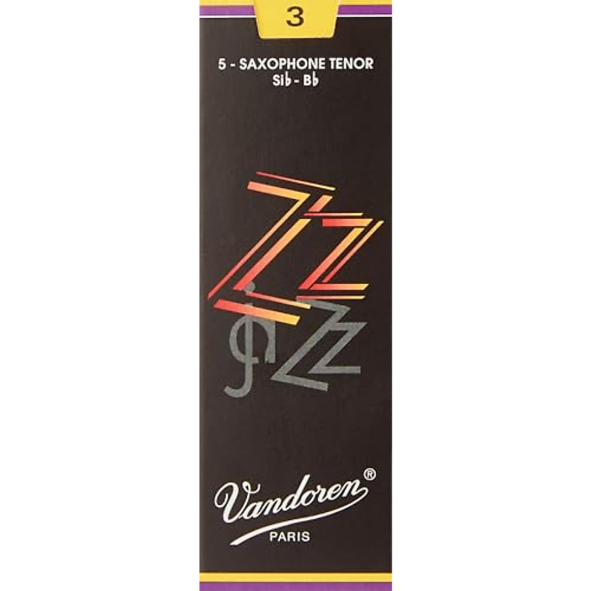 Vandoren SR423 Tenor Sax ZZ Reeds Strength 3; Box of 5
