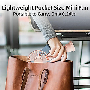 houscly Handheld Mini Fan Portable Personal: 3000mah Rechargeable Small Hand Held Cooling Fans Blow Cold Air for Men Women Kids Compat Face Makeup Fan Travel Essentials Gift Pink