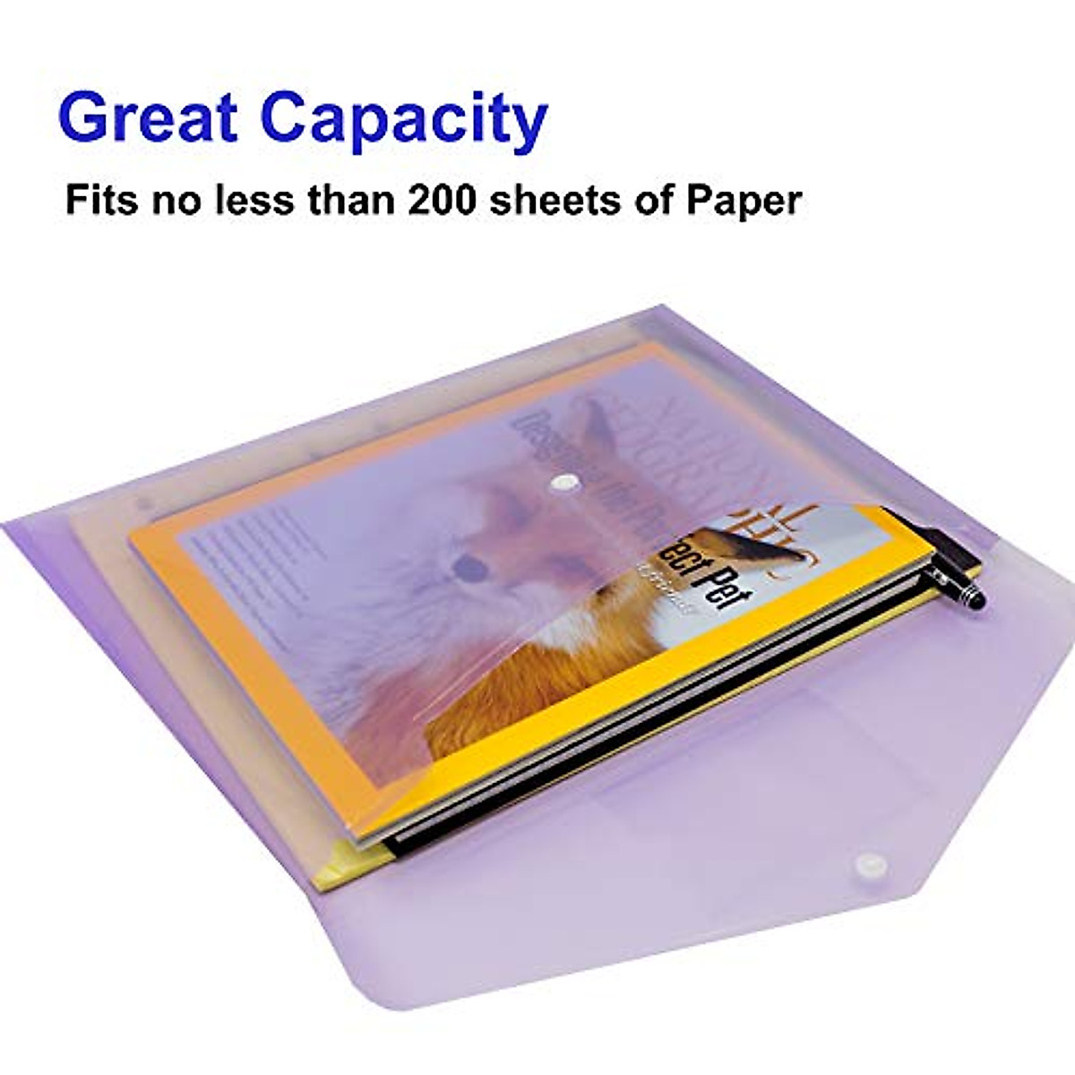 Youngever 21 Pack Plastic Envelopes - Organize with Style