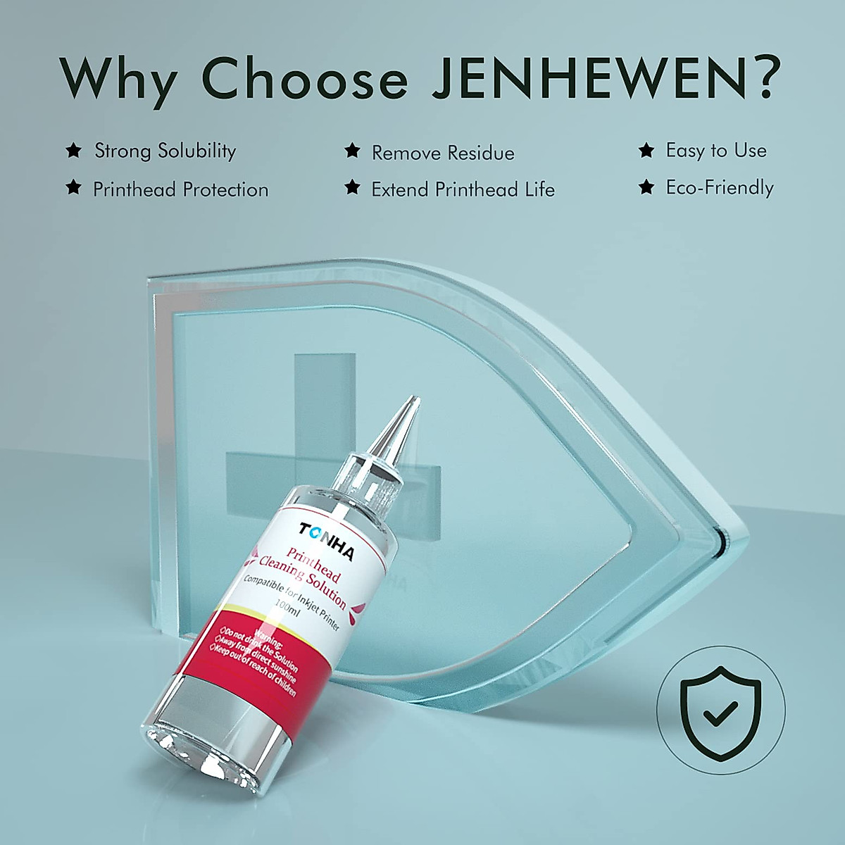 Tonha Printhead Cleaning Kit, Printer Cleaning Kit Perfect for Inkjet Printers Canon/Brother/Epson/HP 8600 5520 4620 6520 6600 6700 6968 6978 8610 HP Printer 922 Pro100 MX922 Canon Printer (100ML)