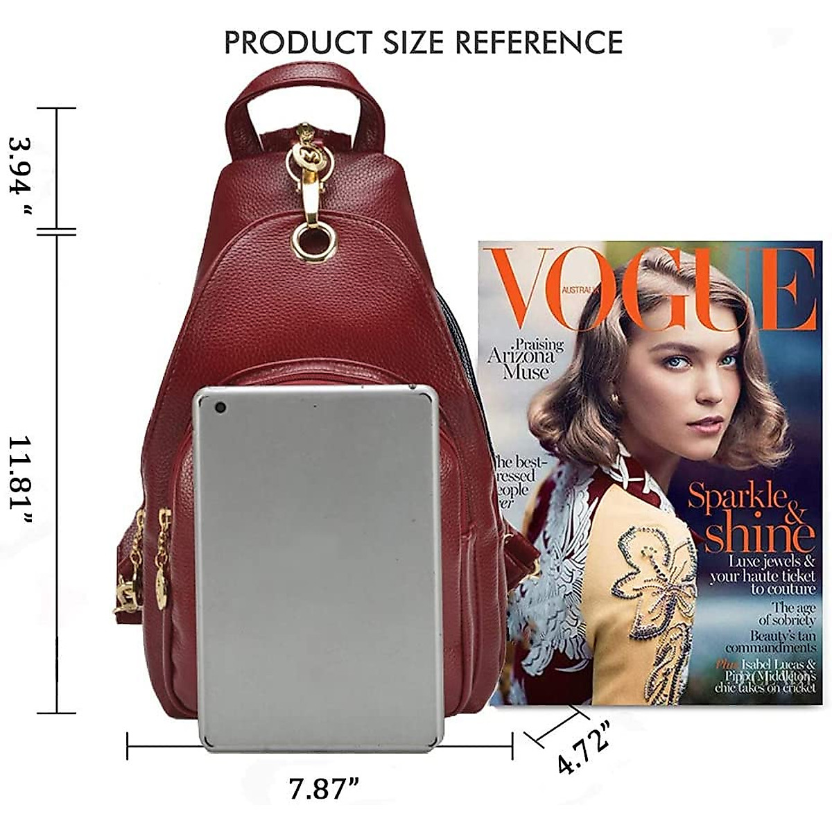 Small Leather Convertible Backpack Sling Purse Shoulder Bag for Women