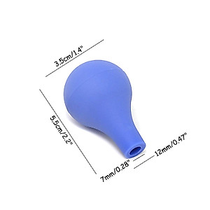 Honbay Laboratory Tool 5PCS Blue Suction Ball Pipette Dropper Rubber Bulb, Fit for 3ml 5ml 10ml 15ml Pipettes