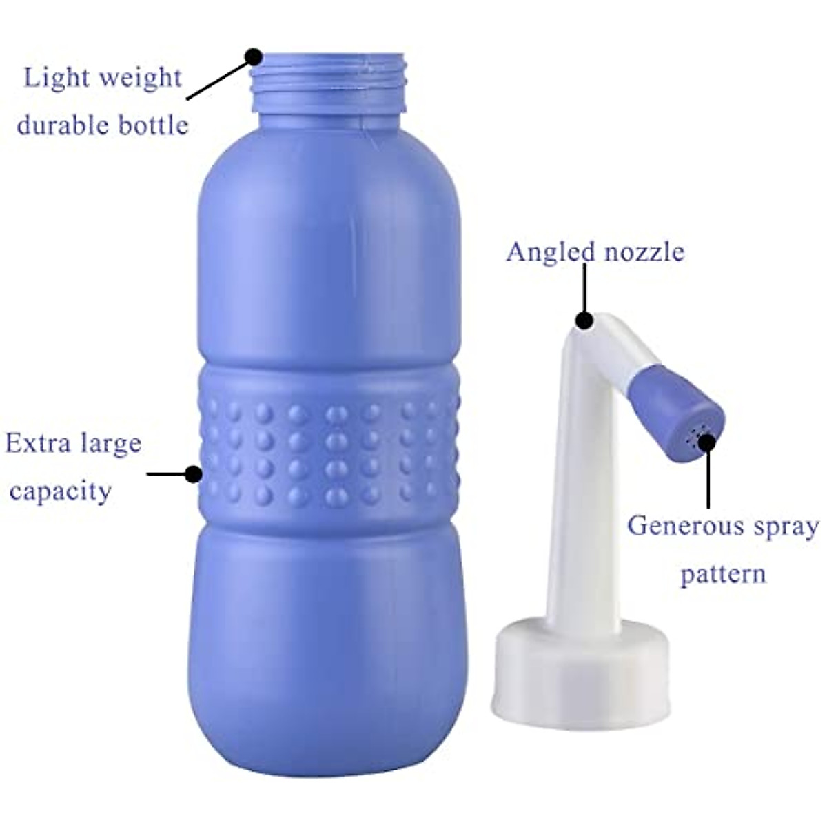 Portable Bidet Bottle for Travel Personal Hygiene Care Manual Bidet (11in), Blue