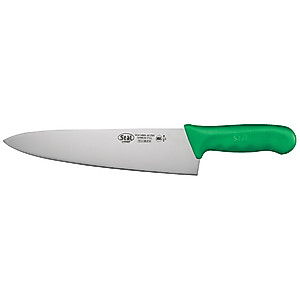 Winco 10" Commercial-Grade Chef's Knife with German Steel Blade, Green