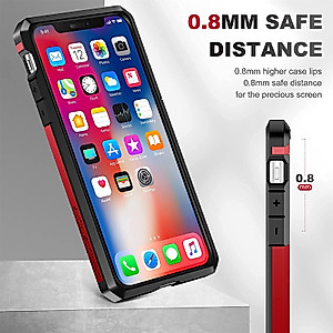 ImpactStrong Compatible with iPhone X Case/iPhone Xs Case, Heavy Duty Dual Layer Protection Cover Heavy Duty Case Designed for iPhone X/Xs 5.8 inch (2018) - Red