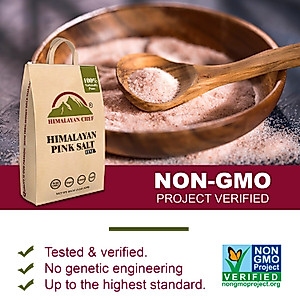 Himalayan Chef Himalayan Pink Salt, Kosher Certified Fine Grains, Non-GMO, Seasoning Salt, 100% Pure and Vegan with 84 Trace Minerals, 5lbs Each (Pack of 2)