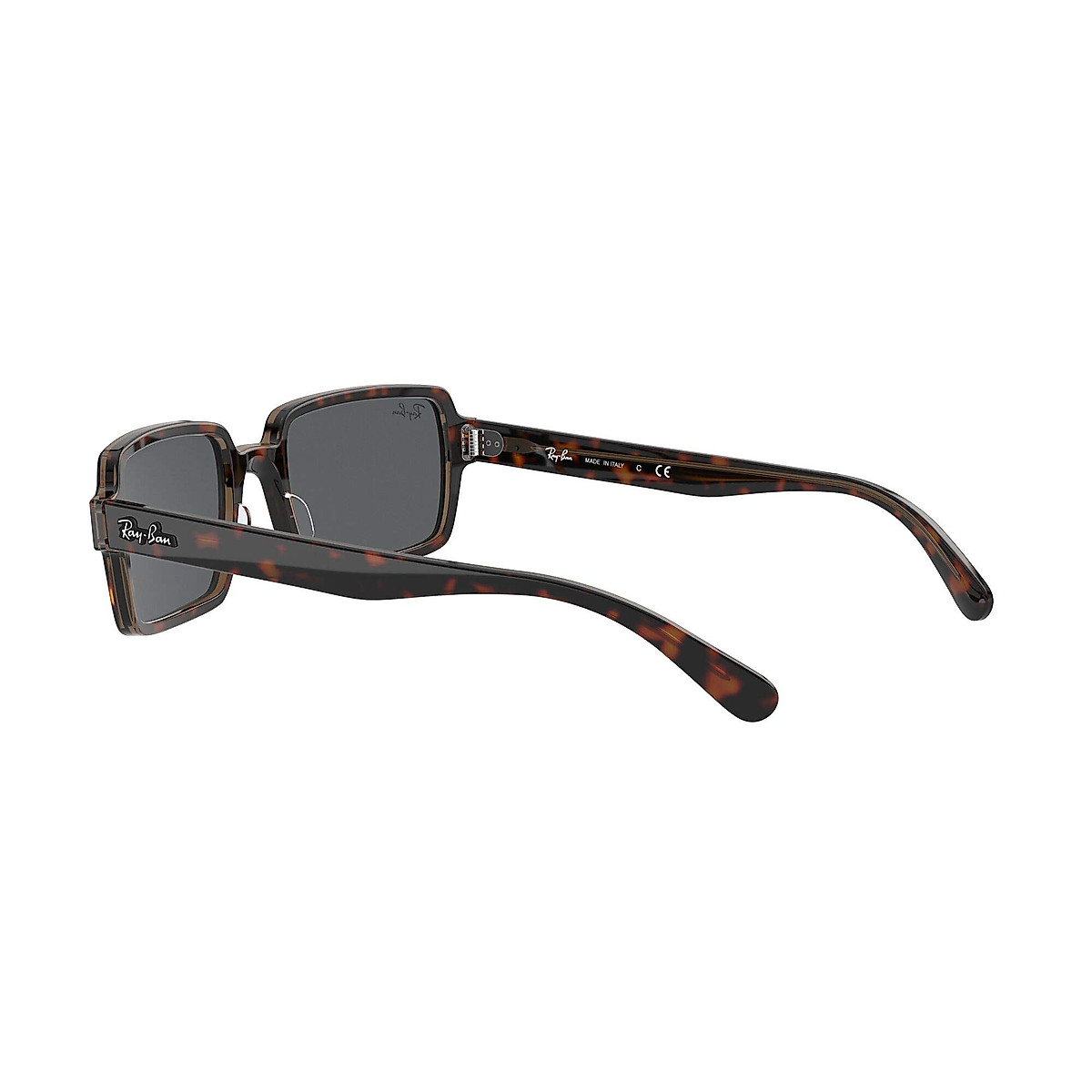 Ray-Ban Rb2189 Benji Rectangular Sunglasses, Havana/Dark Grey, 52 mm