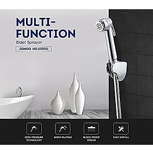 JOMOO Handheld Bidet Sprayer Bathroom Jet Spray Cloth Diaper Sprayer for Toilet Spray Attachment with Hose for Feminine Wash, Without T-Valve and Hook)
