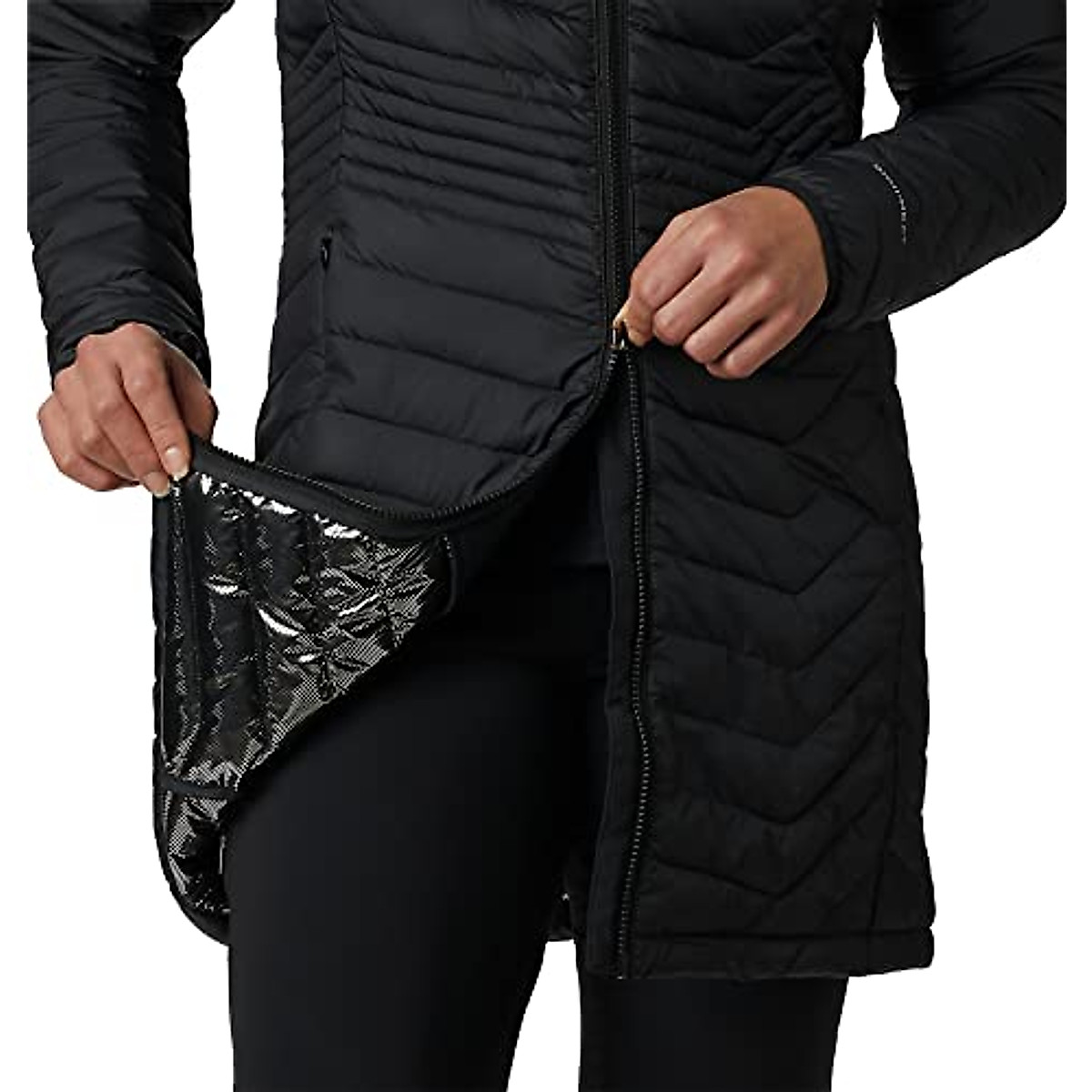 Columbia Women’s Powder Lite Mid Jacket, Winter, Water Repellent, Small, Black