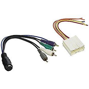 Scosche MI03B Compatible with 1987-05 Mitsubishi Amplifier Retention Wire Harness / Connector; 4CH RCA to dash/amp input
