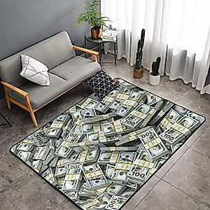 Super Soft Indoor Modern Money American Bill Dollars Area Rugs