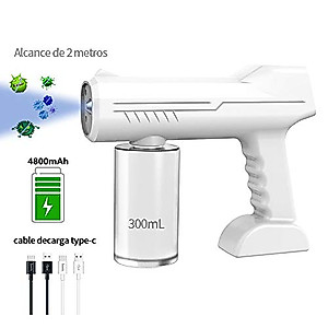 Disinfectant Fogger,Handheld Rechargeable Nano Atomizer,Blue Light Steam Spray Disinfection Sprayer,Touch Screen Smart Version for Home, Office, School Or Garden
