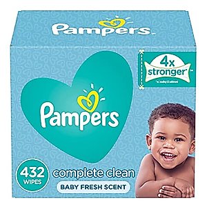 Pampers Baby Wipes Complete Clean Scented 6X Pop-Top Packs, 432 Count