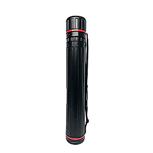 Muellery Expandable Hard Plastic Poster Tube Storage Tube Holder Blueprint Document Drafting Tube Adjustable Strap Expand from 30.3” to 53.1” Diameter 4.7