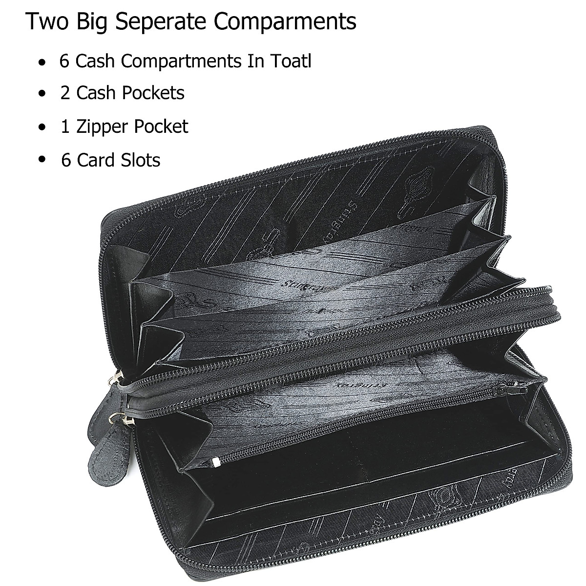 Lucky potato Luxury Genuine Stingray Skin Leather Clutch Checkbook Wallet for Men and Women with Wirstlet,Multi Card Organizer and Large Capacity Purse,Multicolor,Per-zip Wallet