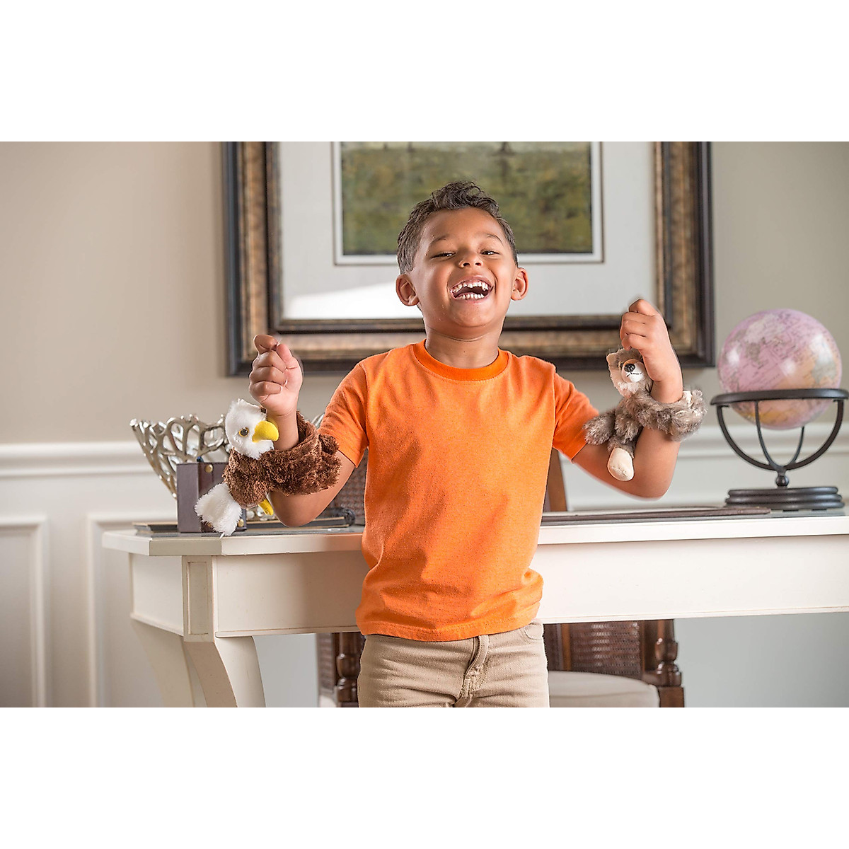 Wild Republic Huggers Butterfly Monarch Plush Toy, Slap Bracelet, Stuffed Animal, Kids Toys, 8"