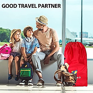 Car Seat Travel Bag,Stroller Bag for Airplane,Stroller Travel Bag for Standard & Double Strollers(Red)