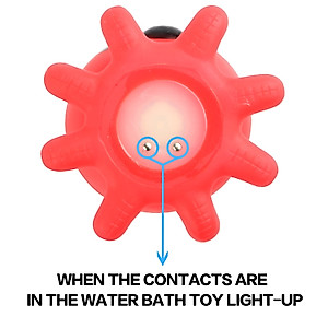 Yeonha Toys Bath Toy, Can Flashing Colourful Light(Big Style 4 Pack), Floating Bath Toy, Light Up Bathtub Water Tub Toy for Pool Shower Bathtime Bathroom Kid Boys Girl Toddler Child Baby Infant