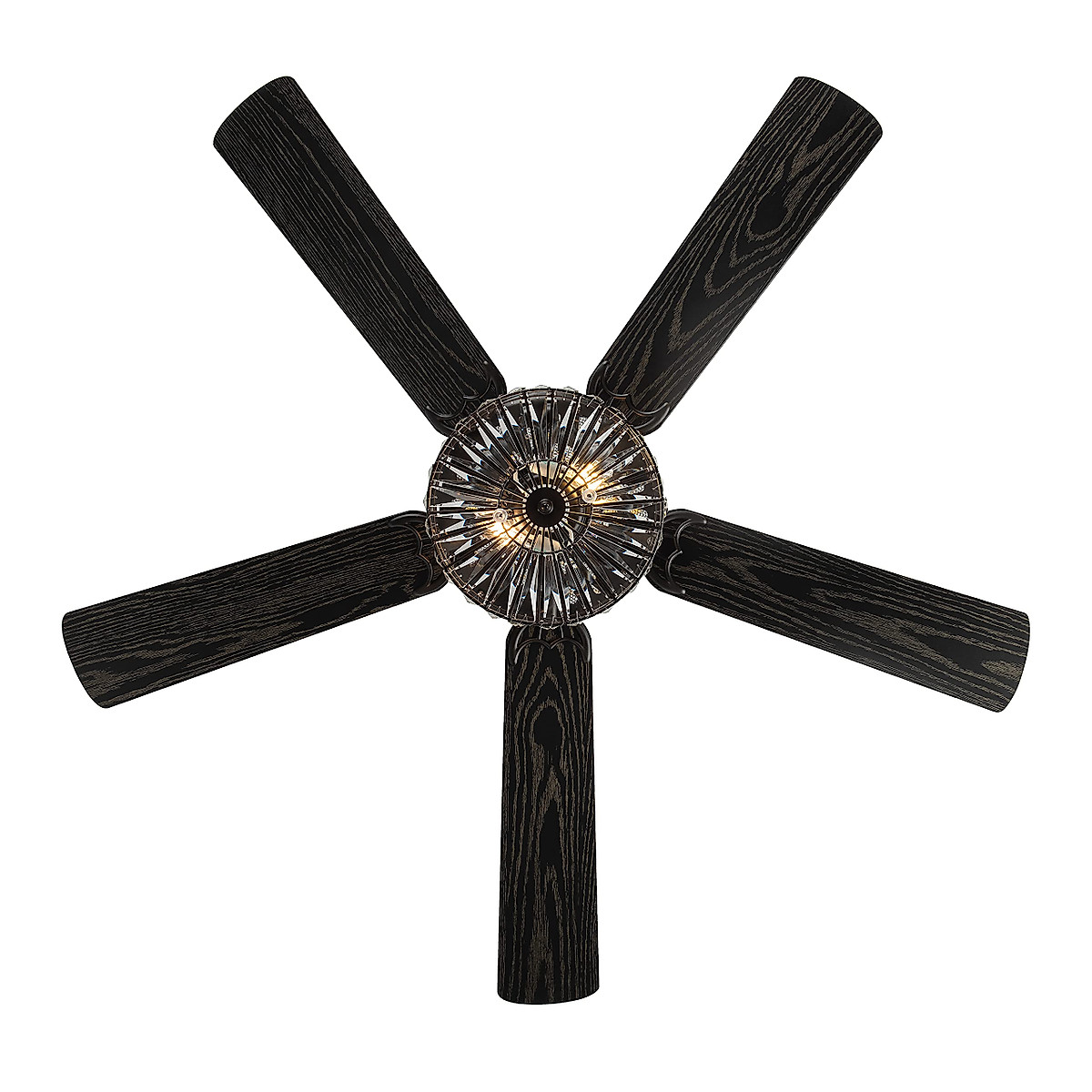 RIVER OF GOODS Glam 52 Inch Width Double-Lit LED Ceiling Fan, Clear