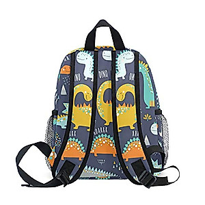 OREZI Dinosaur Pattern Toddler backpack for Boys Cute Kids Backpack Snack Bag Preschool Bag Travel Bacpack for Little Boy Girl