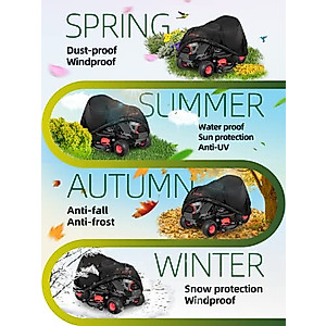 Riding Lawn Mower Cover, Eventronic 54“ Riding Lawn Tractor Cover Waterproof Heavy Duty Durable (420D-polyester oxford)