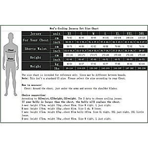 Cycling Jersey Set Men, Summer Biking Jerseys Bike Tops Bicycle Clothing Breathable Quick Dry