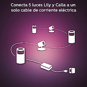 Philips Hue Lily White & Color Outdoor Spot Light Base kit (Hue Hub Required), 3 Spot Lights with Power Supply + Mount, Works with Alexa, HomeKit & Google Assistant