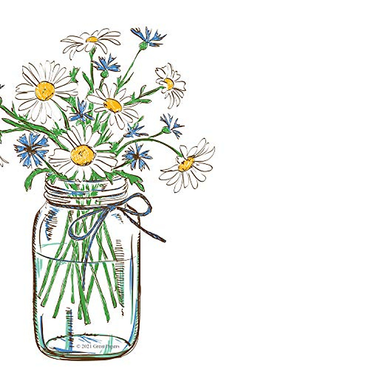 SamuelIStamper Great Papers! Mason Daisies Letterhead Stationery, 8.5" x 11", 80 count, Inkjet and Laser Printer Compatible (2020147)"