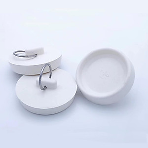 Leewoth 3pcs Rubber Sink Stopper Set Rubber Drain Stopper Universal Bathtub Drain Plug with Hanging Ring 1-7/8 Inch to 2 Inch Bathroom Sink Stopper